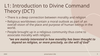 The presentation on Divine Command Theory ppt | PPTX