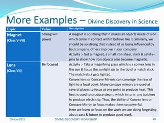 Divine discovery integrate values with school subjects | PPTX ...