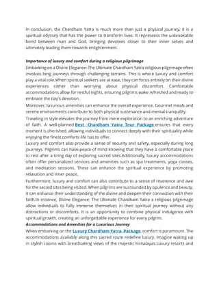 Divine Elegance- The Ultimate Chardham Yatra | PDF