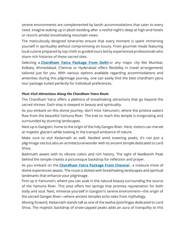 Divine Elegance- The Ultimate Chardham Yatra | PDF