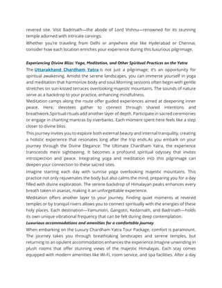 Divine Elegance- The Ultimate Chardham Yatra | PDF