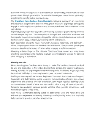Divine Elegance- The Ultimate Chardham Yatra | PDF