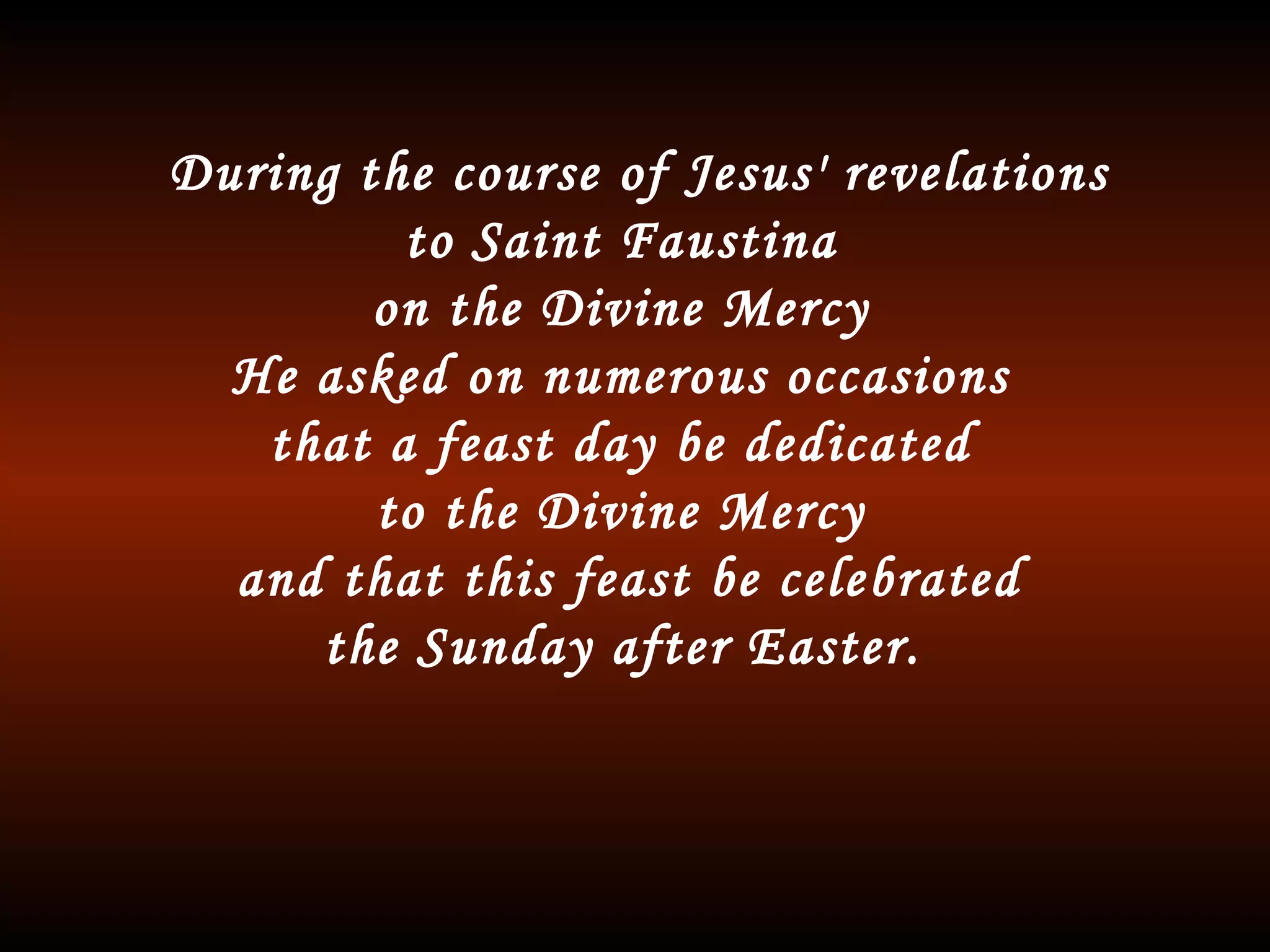 Divine mercy sunday darlene mary fulton 2010 | PPT