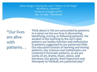 Divine patterns in education | PDF | Christianity | Religion & Spirituality