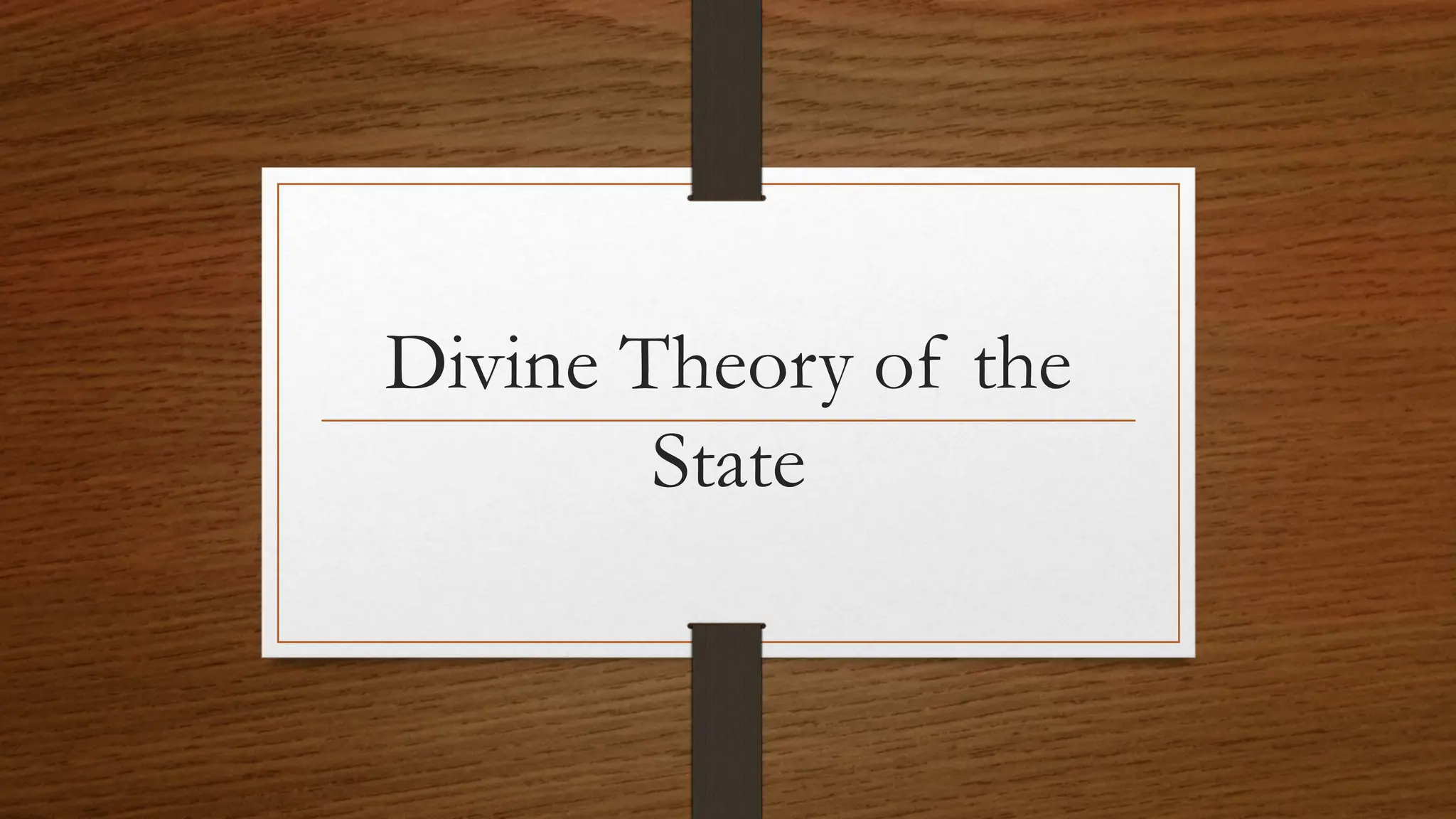 Divine theory | PPTX