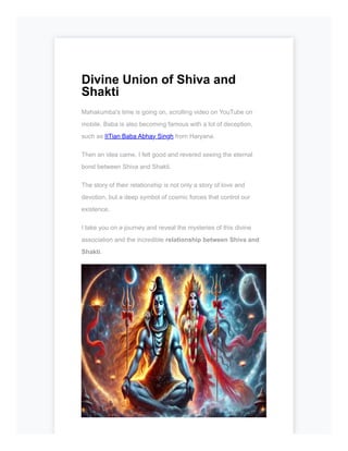 Shakti And Shiva Story _ Shiva Shakti Signification – PEKB