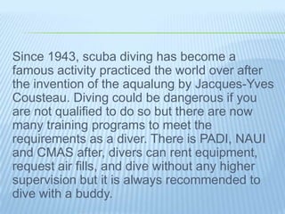 BHM Adventure-Diving | PPTX | Scuba Diving | Extreme Sports