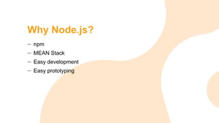 Diving into Node with Express and Mongo | PPT