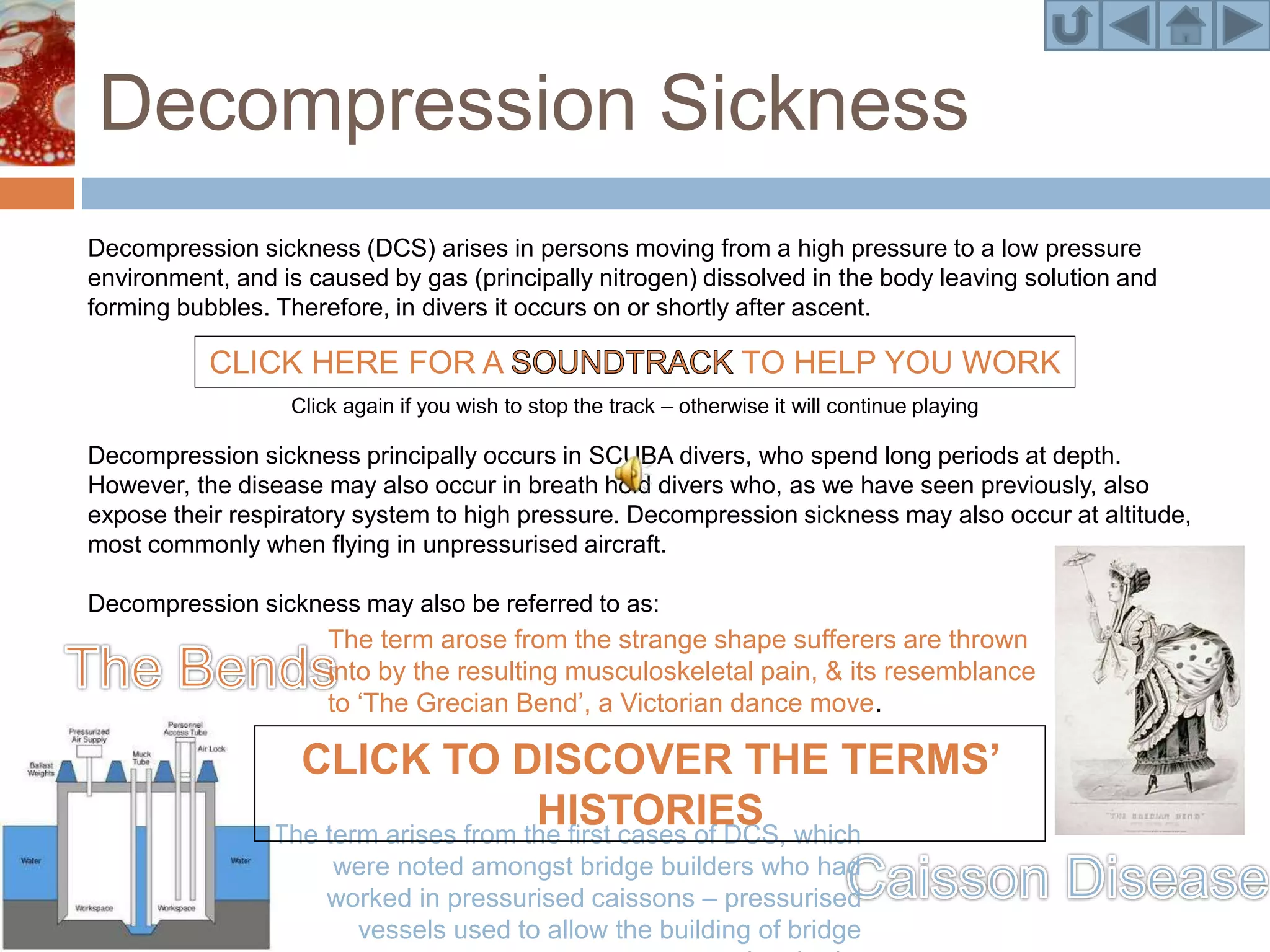 Diving Medicine & Decompression sickness A Self Directed Learning ...