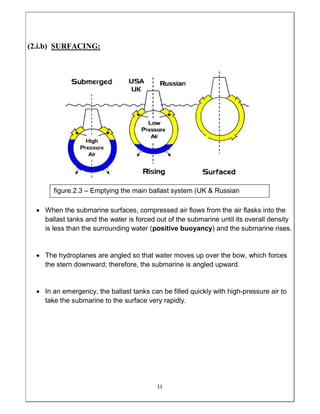 Diving and propulsion system of modern diesel-electric submarine | PDF