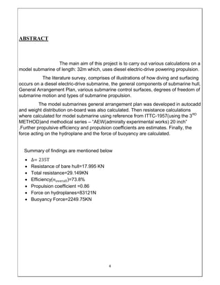 Diving and propulsion system of modern diesel-electric submarine | PDF