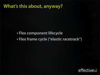 Diving Deep with the Flex Component Life Cycle | PDF