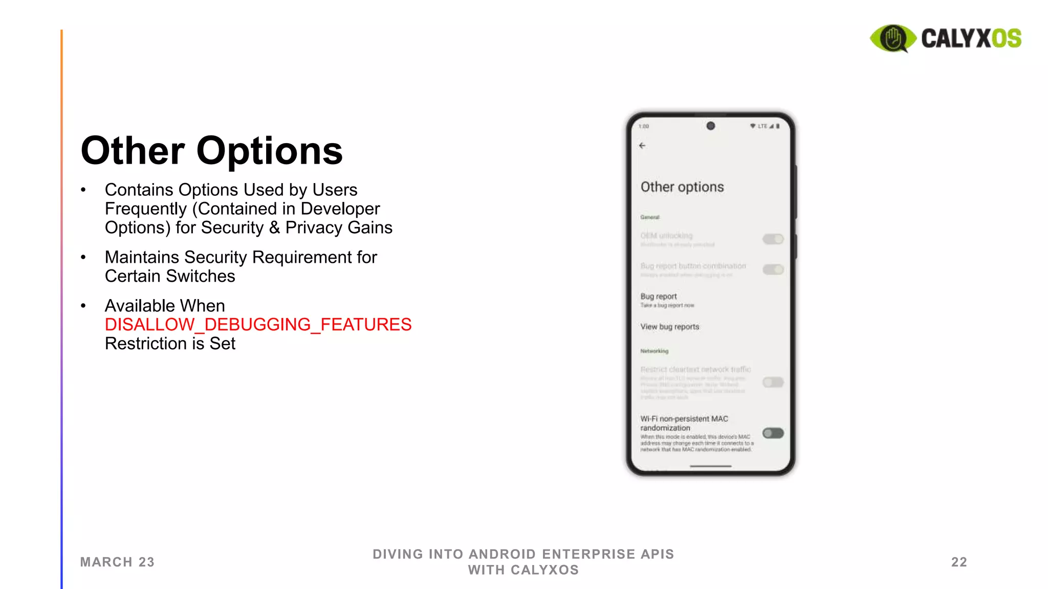 Diving into Android Enterprise APIs with CalyxOS.pptx
