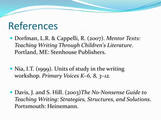 Diving Into Literature For Writing | PPTX