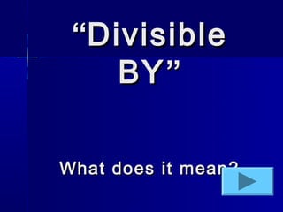 Divisibility rules | PPT