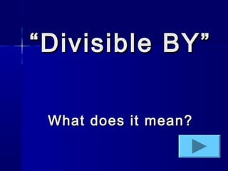 Divisibility rules | PPT