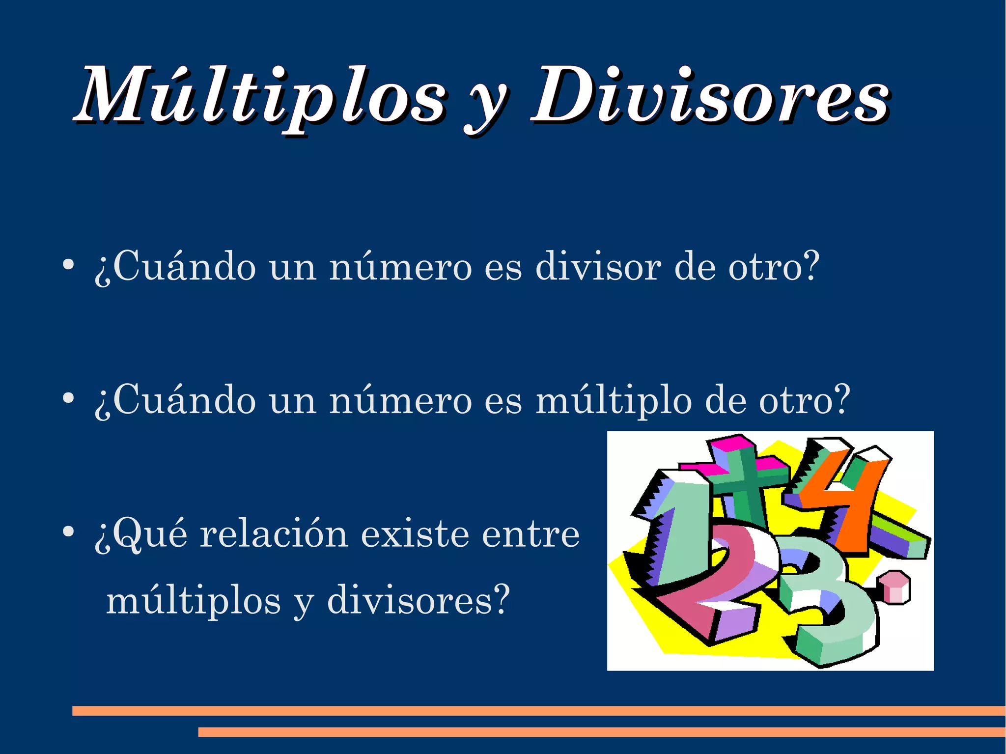 Múltiplos y divisores | ODP