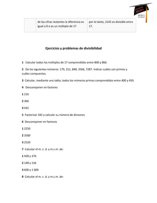 Divisibilidad | DOC
