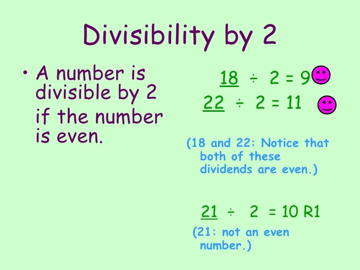 Divisibility Rules