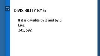 Divisibility | PPTX