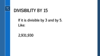 Divisibility | PPTX