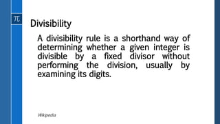 Divisibility | PPTX