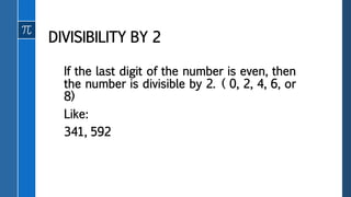 Divisibility | PPTX