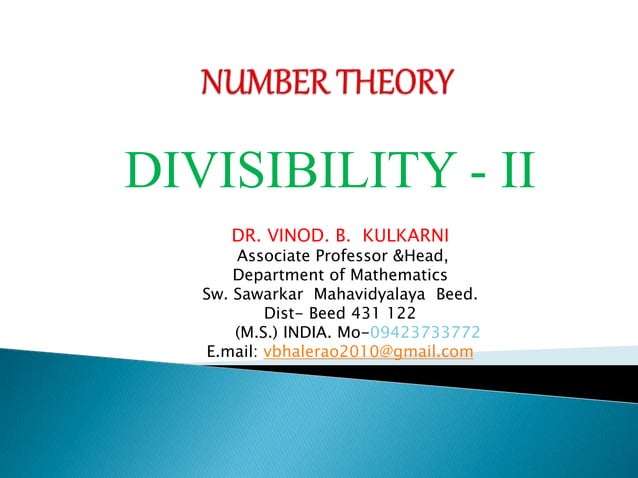 Divisibility | PPTX | Education