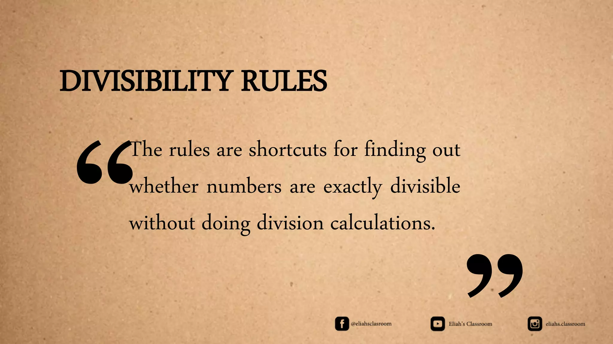 Divisibility Rules for 2, 5 and 10 | PPTX