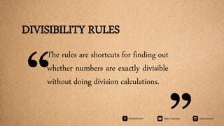 Divisibility Rules for 2, 5 and 10 | PPTX