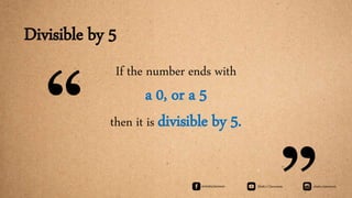 Divisibility Rules for 2, 5 and 10 | PPTX