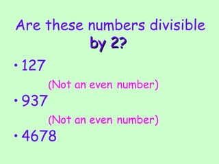 Divisibility Rules | PPT
