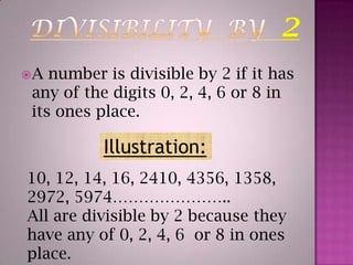 Divisibility rules | PPT
