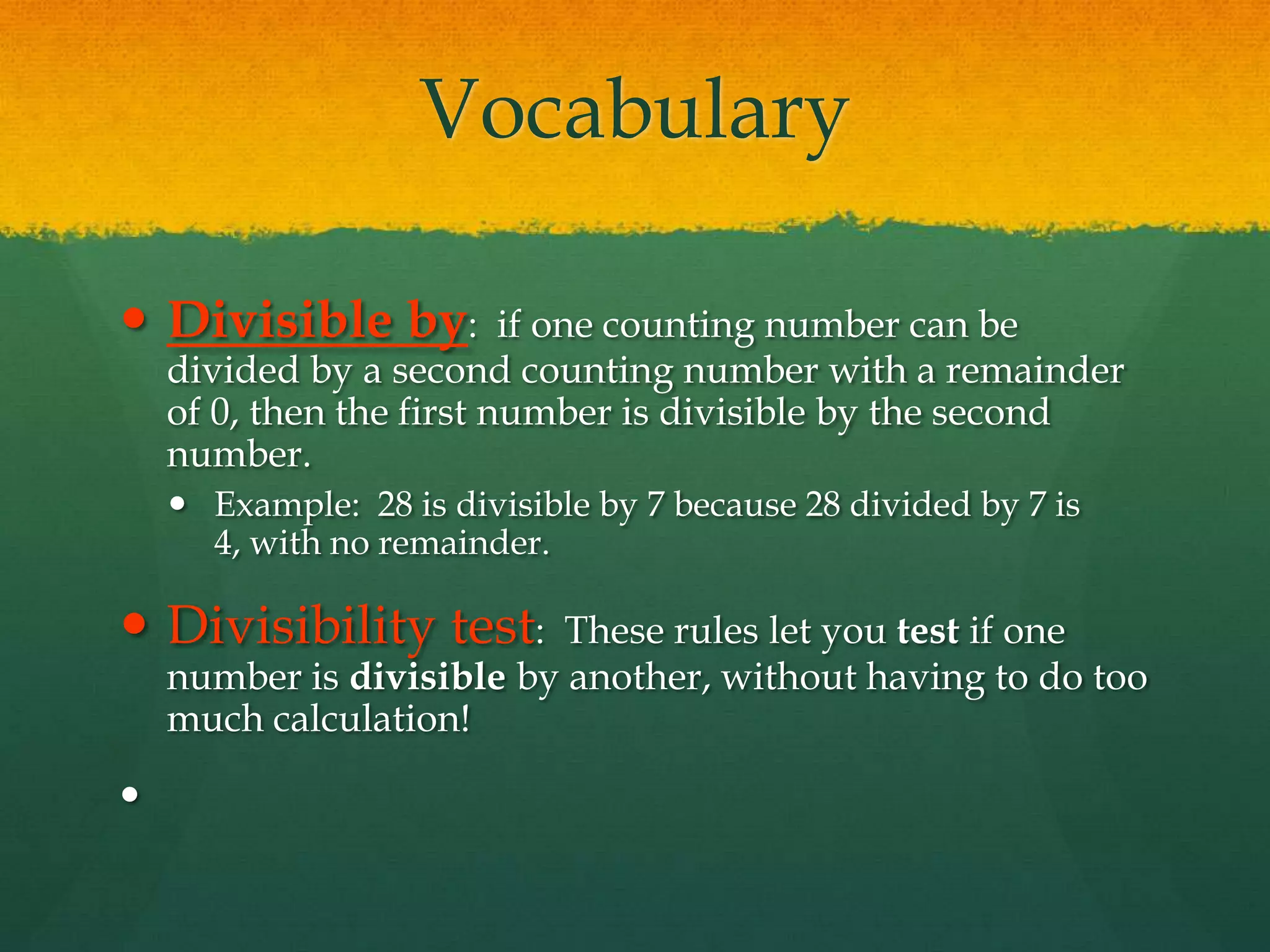 Divisibility rules | PPTX