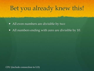 Divisibility rules | PPTX