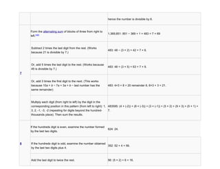 Divisibility rules | DOC