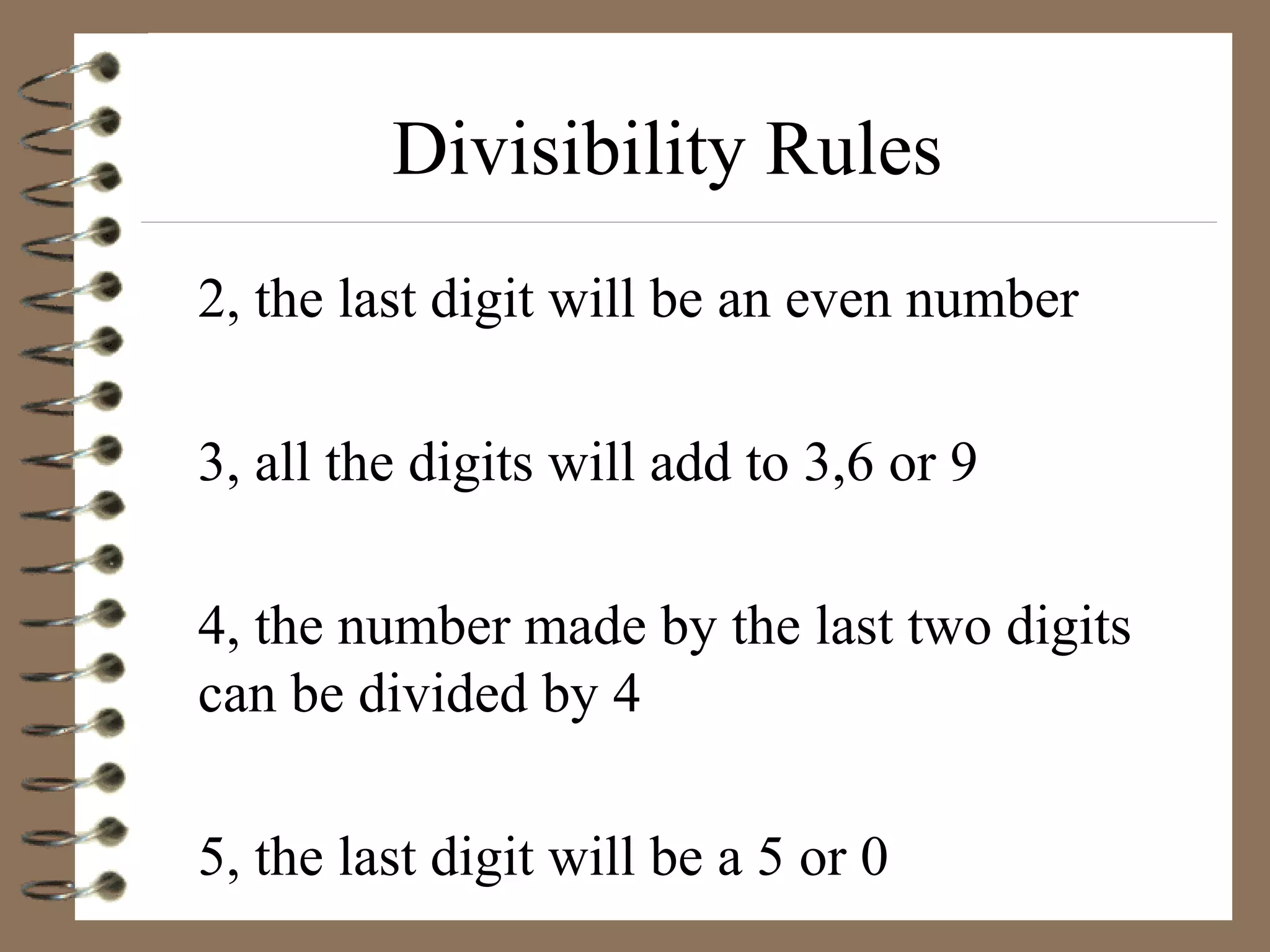 Divisibility rules | PPT