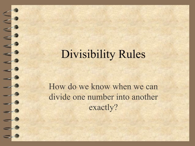 Divisibility rules | PPT