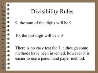 Divisibility rules | PPT | Games and Puzzles | Hobbies & Interests