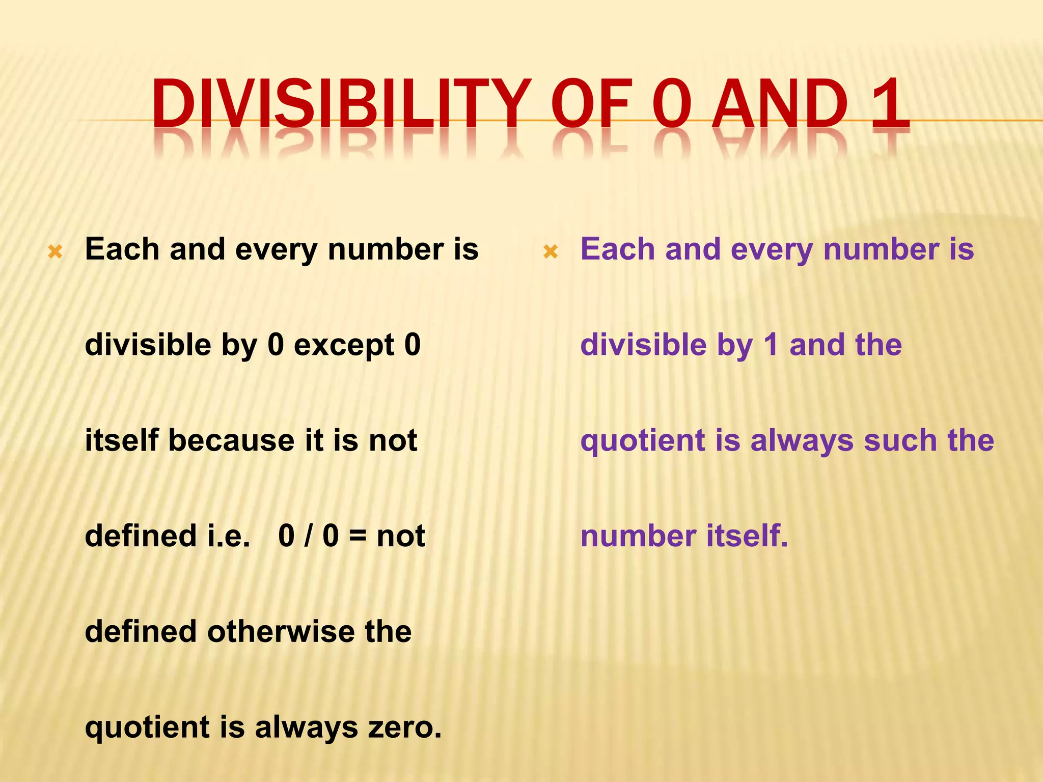 Mathematics - Divisibility Rules From 0 To 12 | PPTX