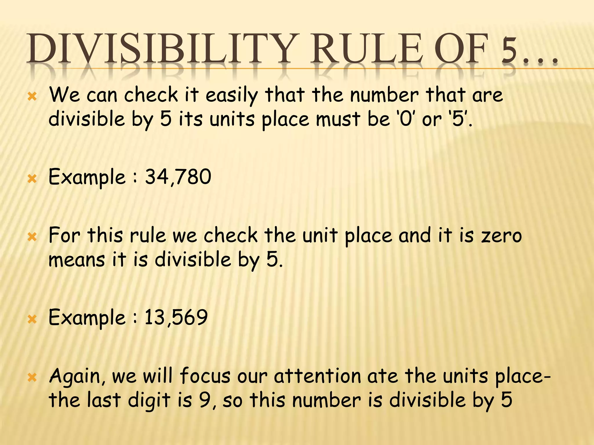 Mathematics - Divisibility Rules From 0 To 12 | PPTX