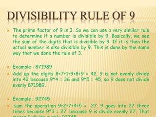 Mathematics - Divisibility Rules From 0 To 12 | PPTX