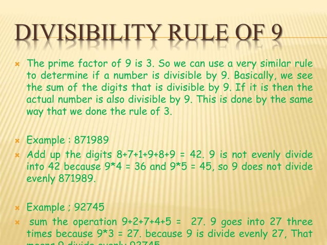 Mathematics - Divisibility Rules From 0 To 12 | PPTX