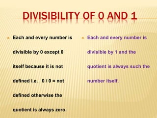 Mathematics - Divisibility Rules From 0 To 12 | PPTX