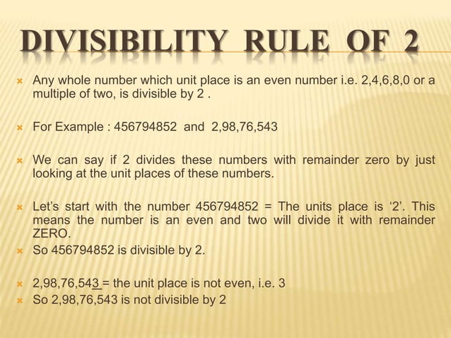 Mathematics - Divisibility Rules From 0 To 12 | PPTX