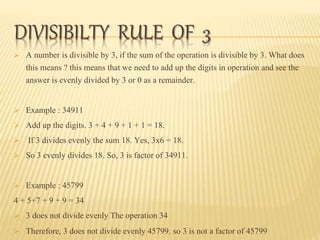 Mathematics - Divisibility Rules From 0 To 12 | PPTX