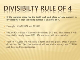 Mathematics - Divisibility Rules From 0 To 12 | PPTX