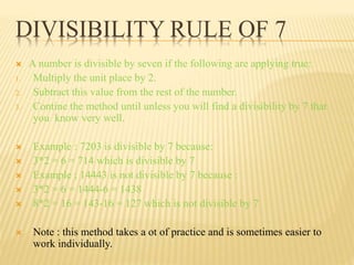 Mathematics - Divisibility Rules From 0 To 12 | PPTX