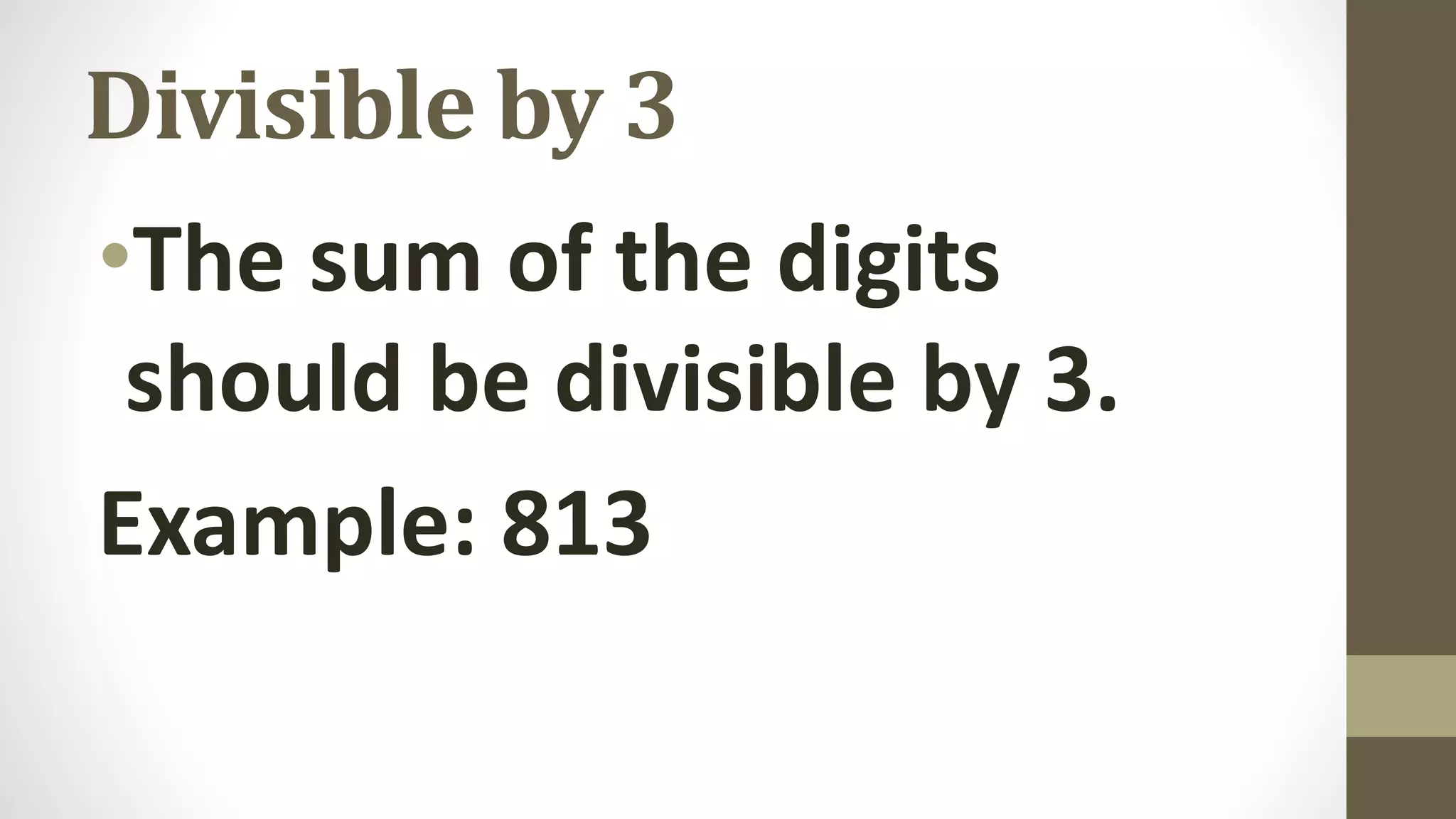 Divisibility rules 2 to 12 | PPTX