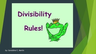 Divisibility rules | PPTX
